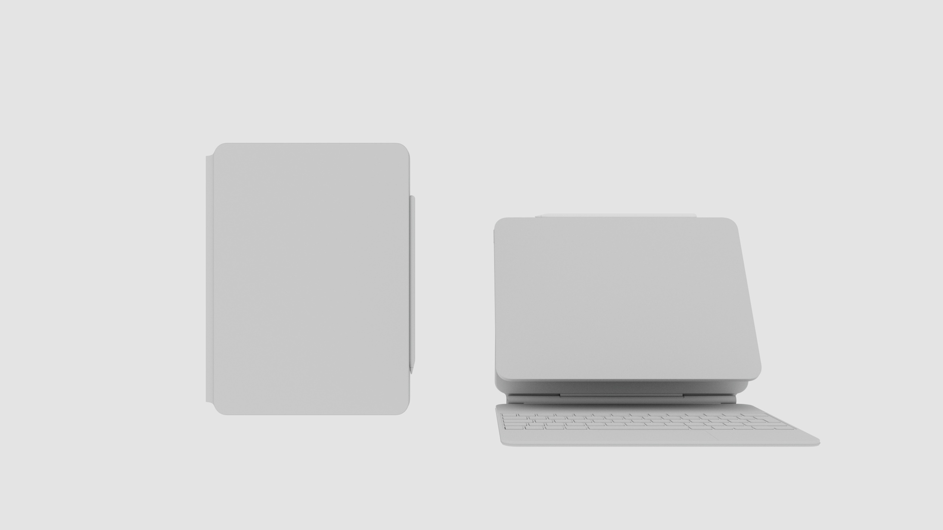 3D IPad Air 11 Inch Starlight M2 2024 With Magic Keyboard Model ...