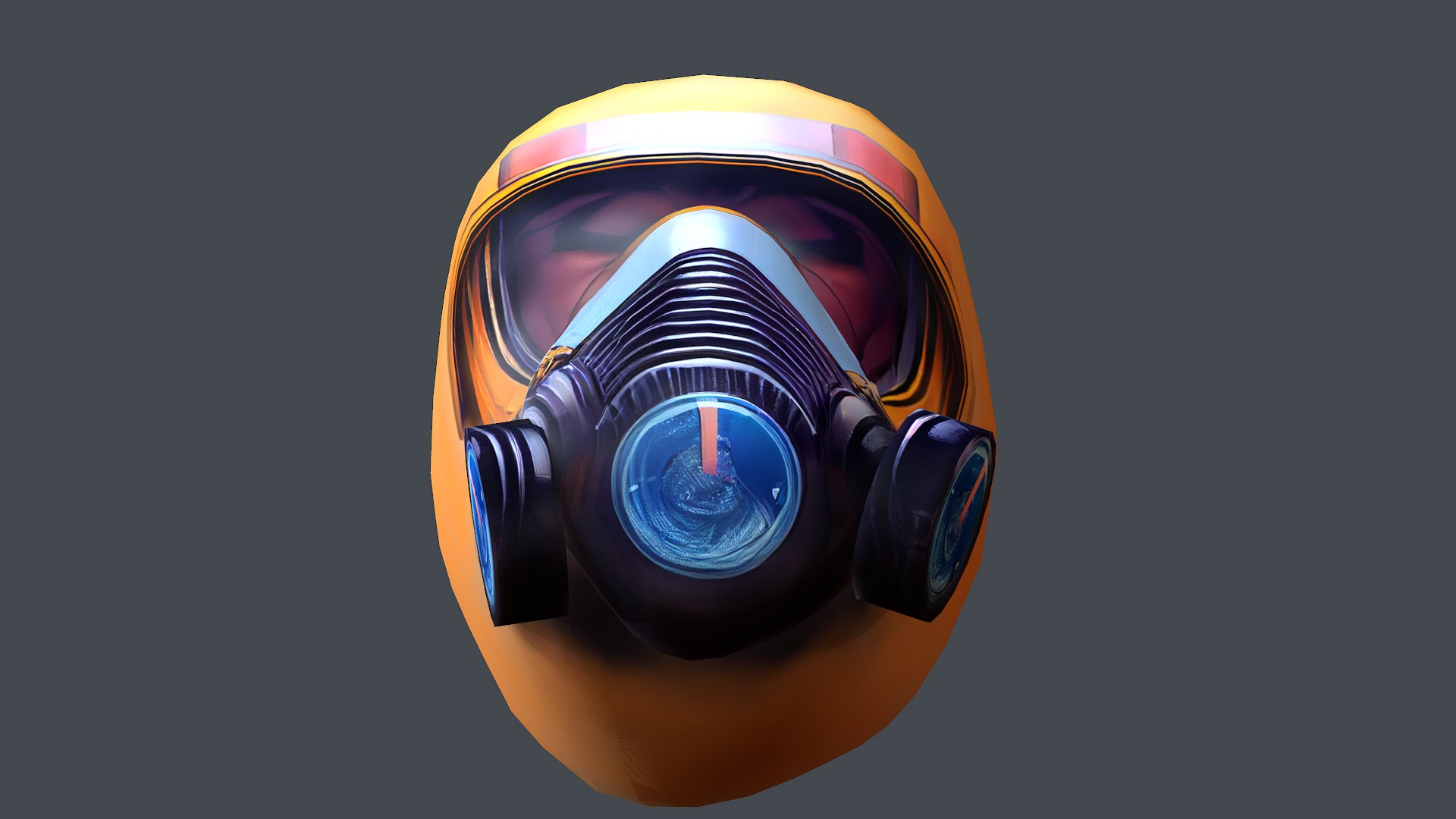 3D Model Gas Mask Helmet Scifi Low-poly Character Art Game Space ...