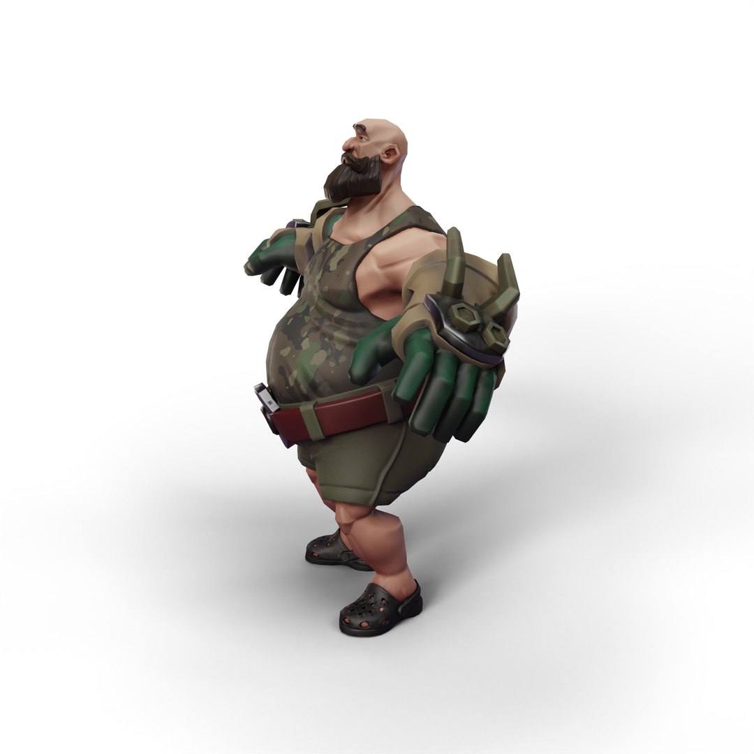 3D Game Ready Stylized Male Boxer Fighter Model - TurboSquid 2049041