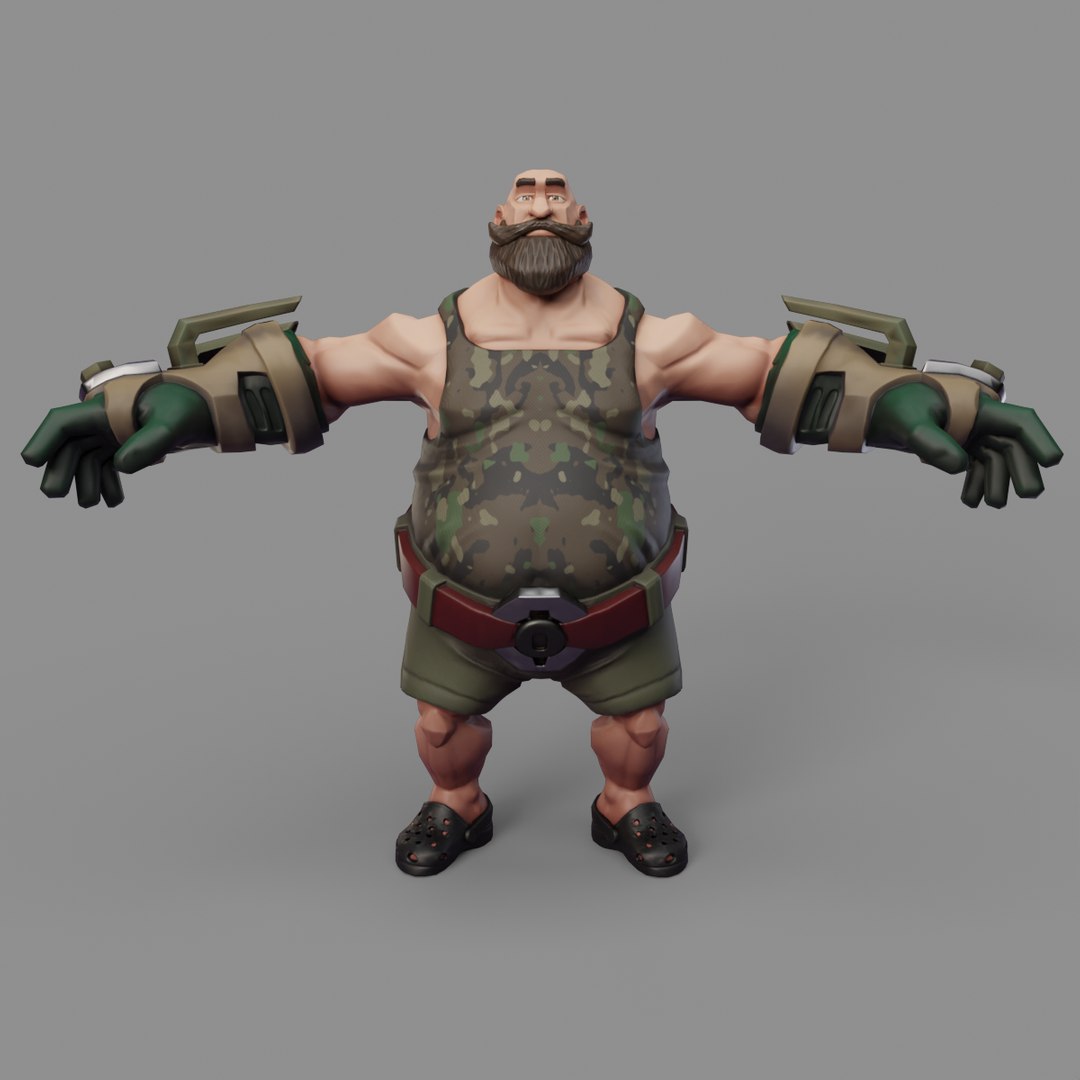 3D Game Ready Stylized Male Boxer Fighter Model - TurboSquid 2049041