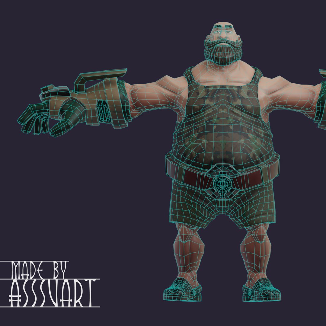 3D Game Ready Stylized Male Boxer Fighter Model - TurboSquid 2049041