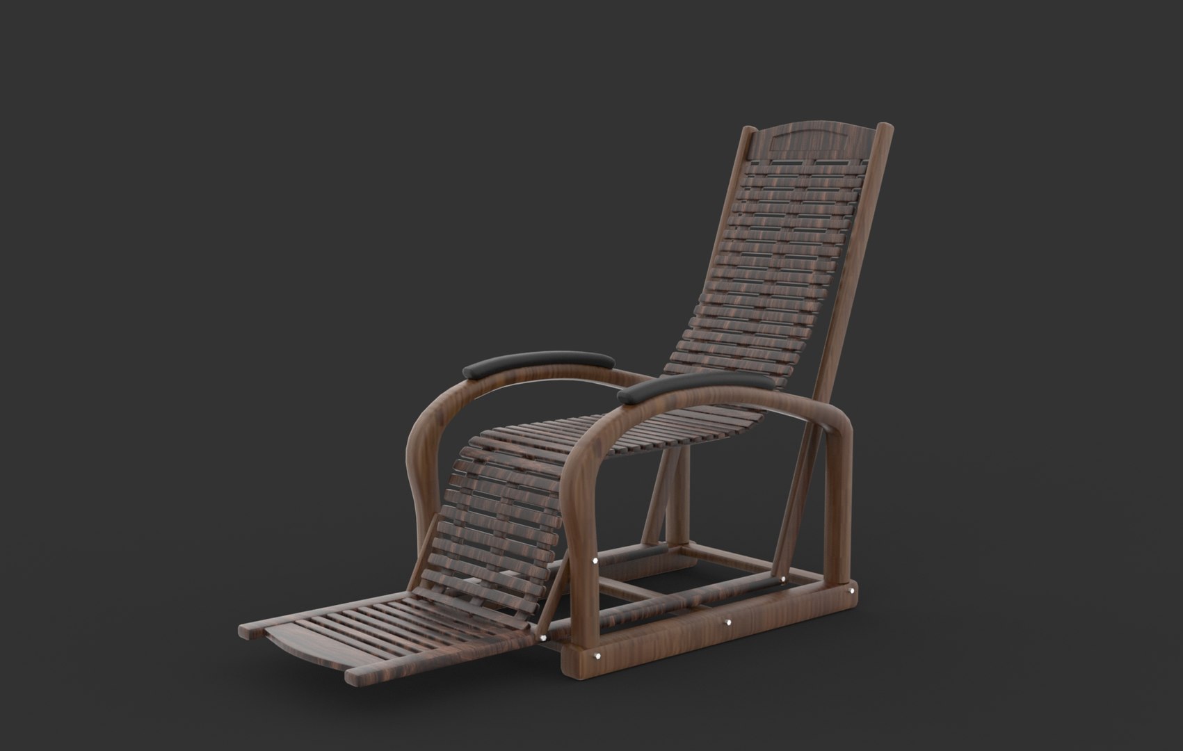3D Wooden Recliner Chair 3D Model Model - TurboSquid 2363253