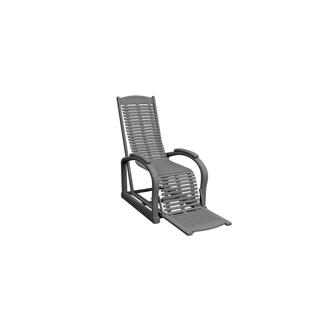 3D Wooden Recliner Chair 3D Model Model - TurboSquid 2363253