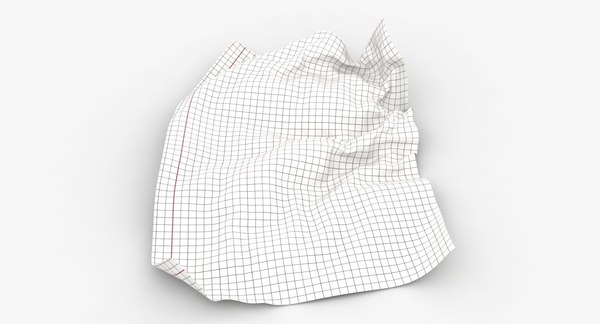 Crumpled graph paper 02 3D - TurboSquid 1314074