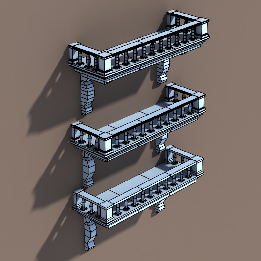 Balcony Modelled 3d Max