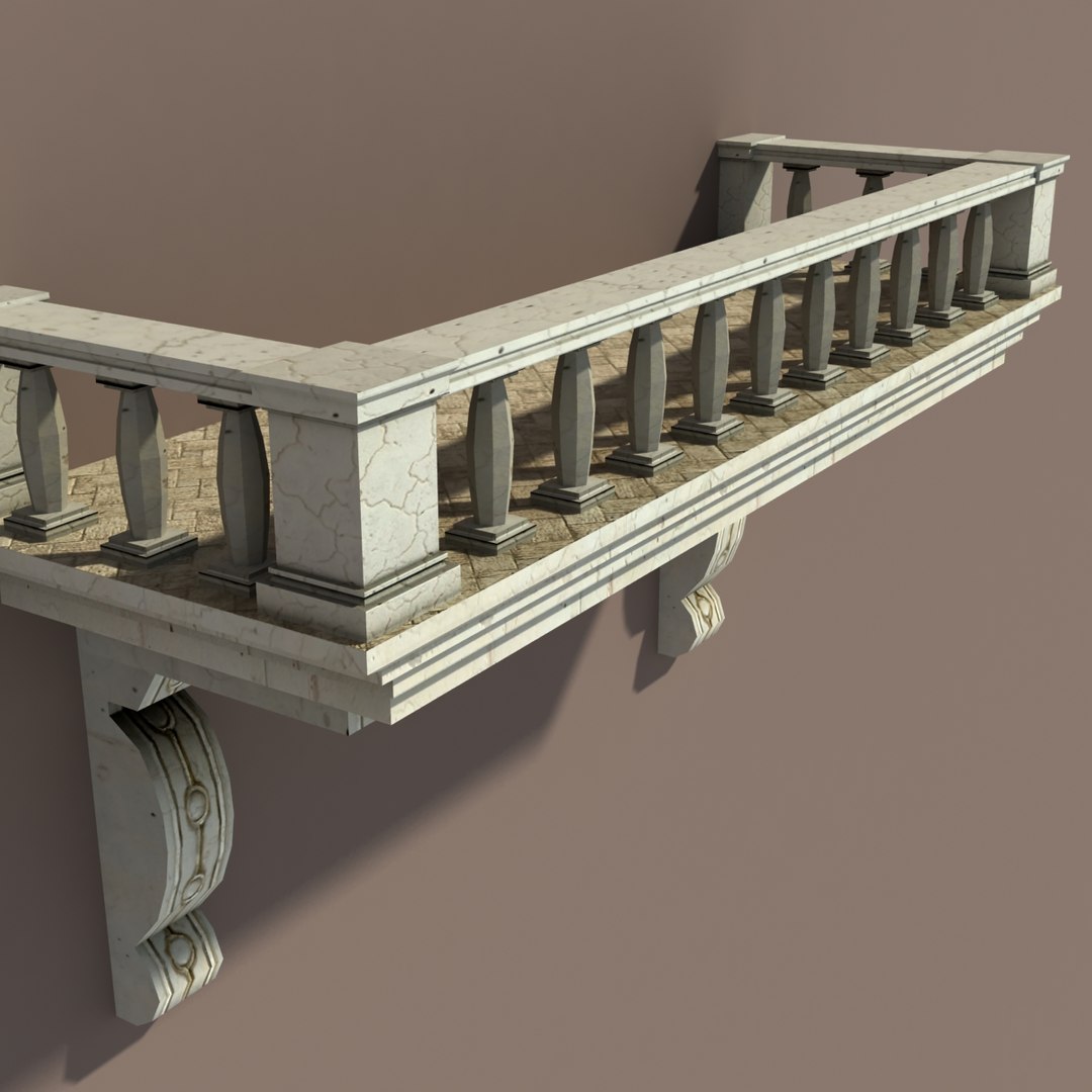 Balcony Modelled 3d Max