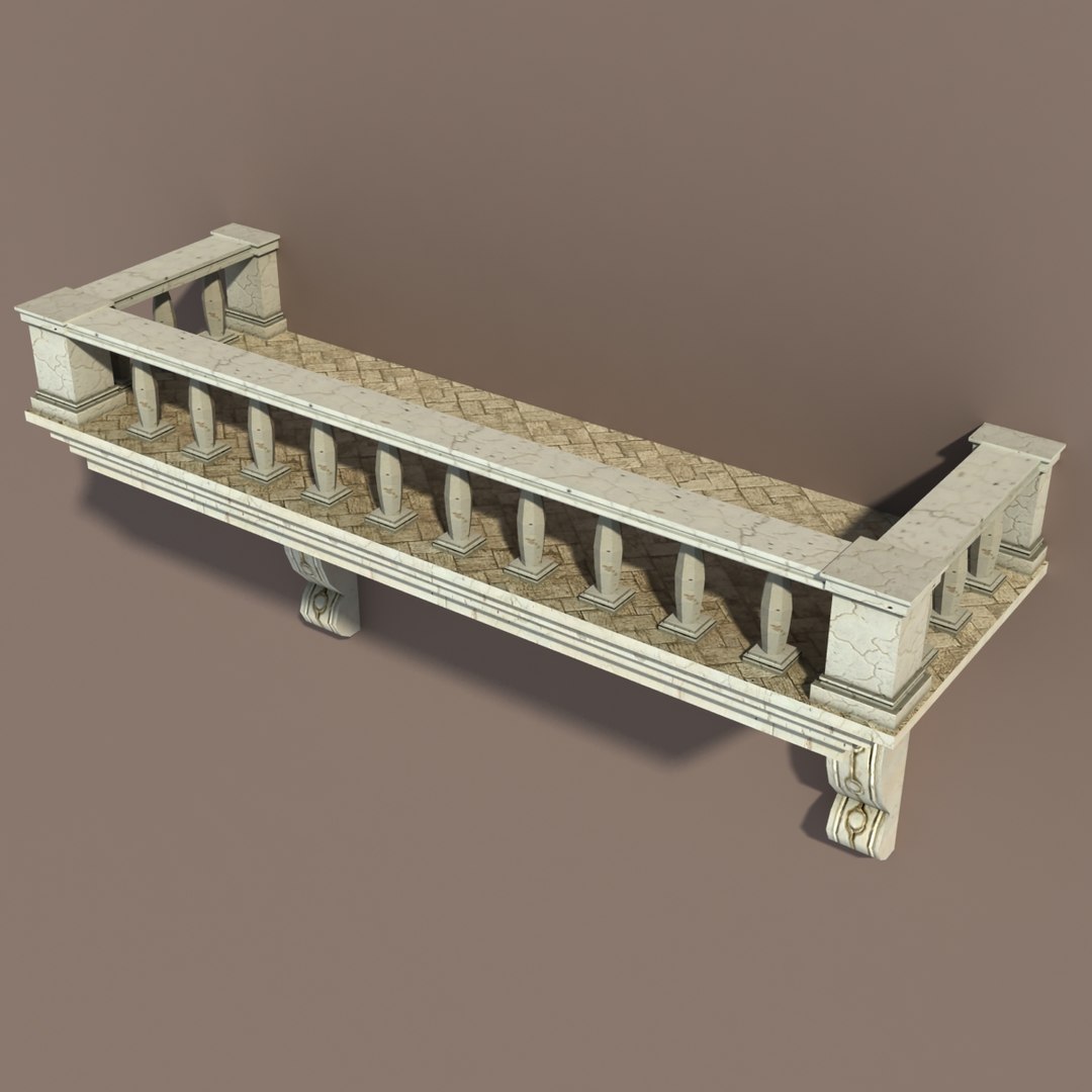 Balcony Modelled 3d Max