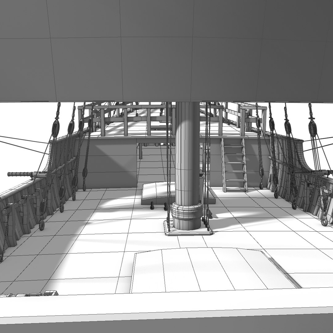 Caravel Sails Ship 3d Model