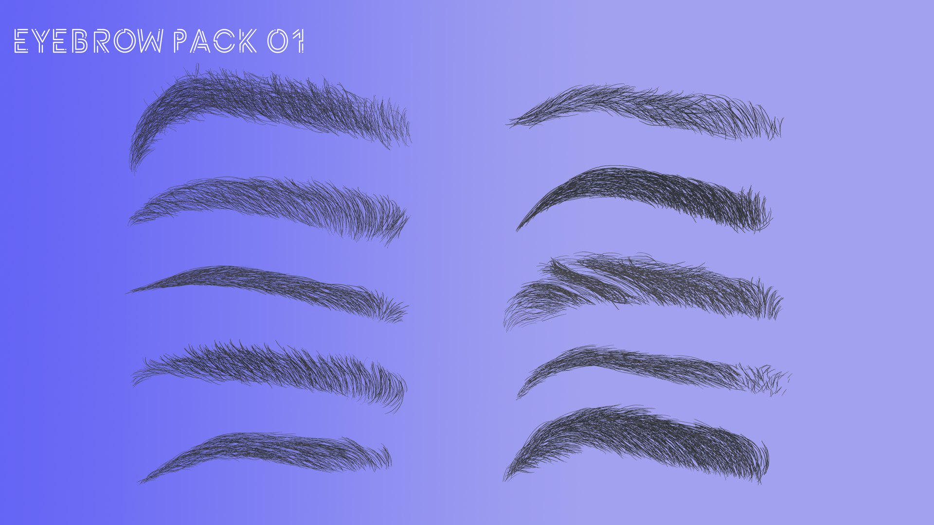 3D Eyebrow Pack 01 - TurboSquid 1982241