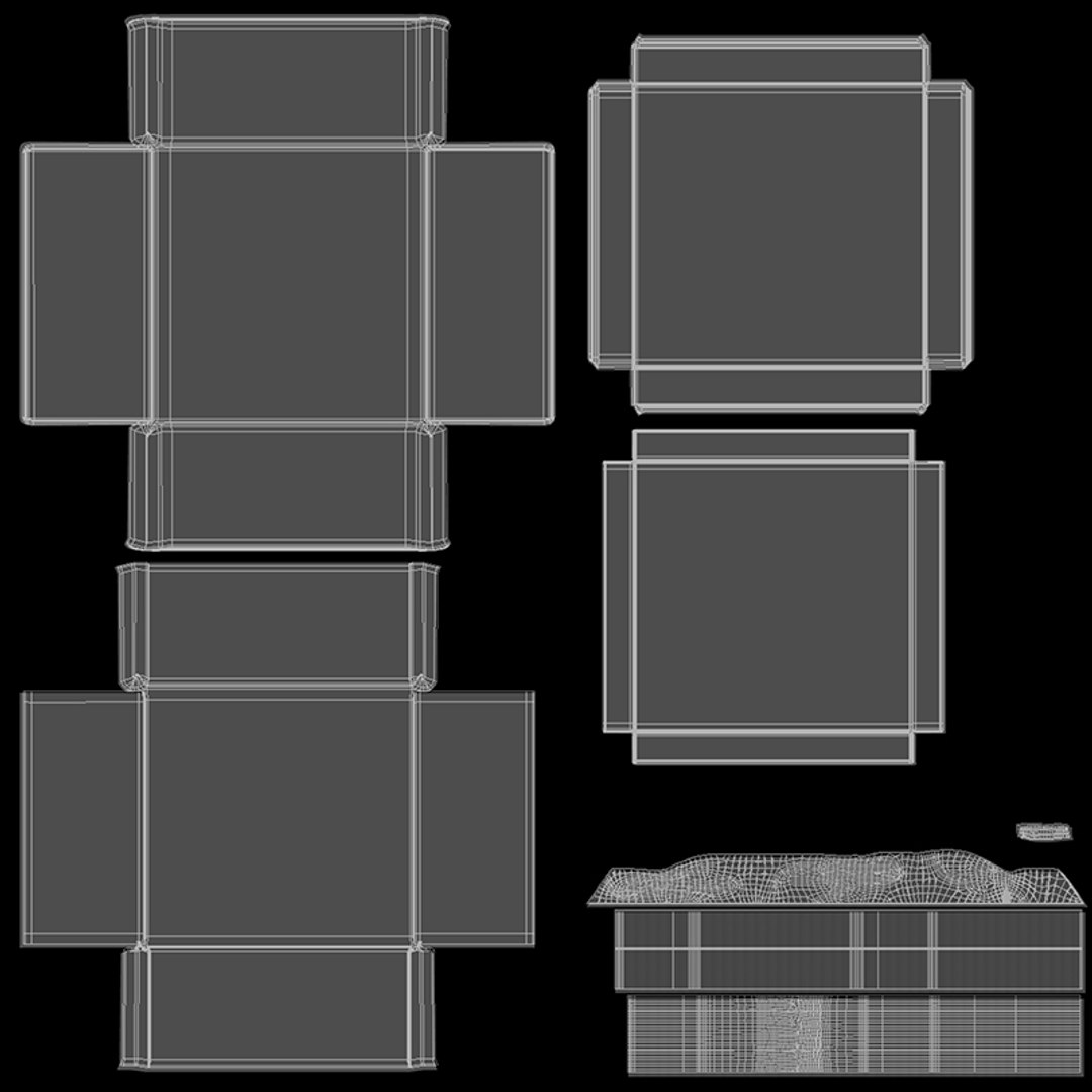 3D Gift Boxes Set - 4 Box Shapes Model - TurboSquid 1895669