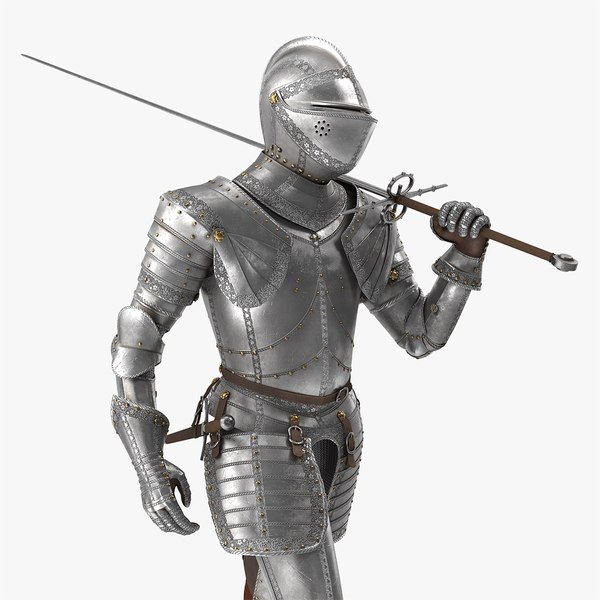 3d knight rusted armor model