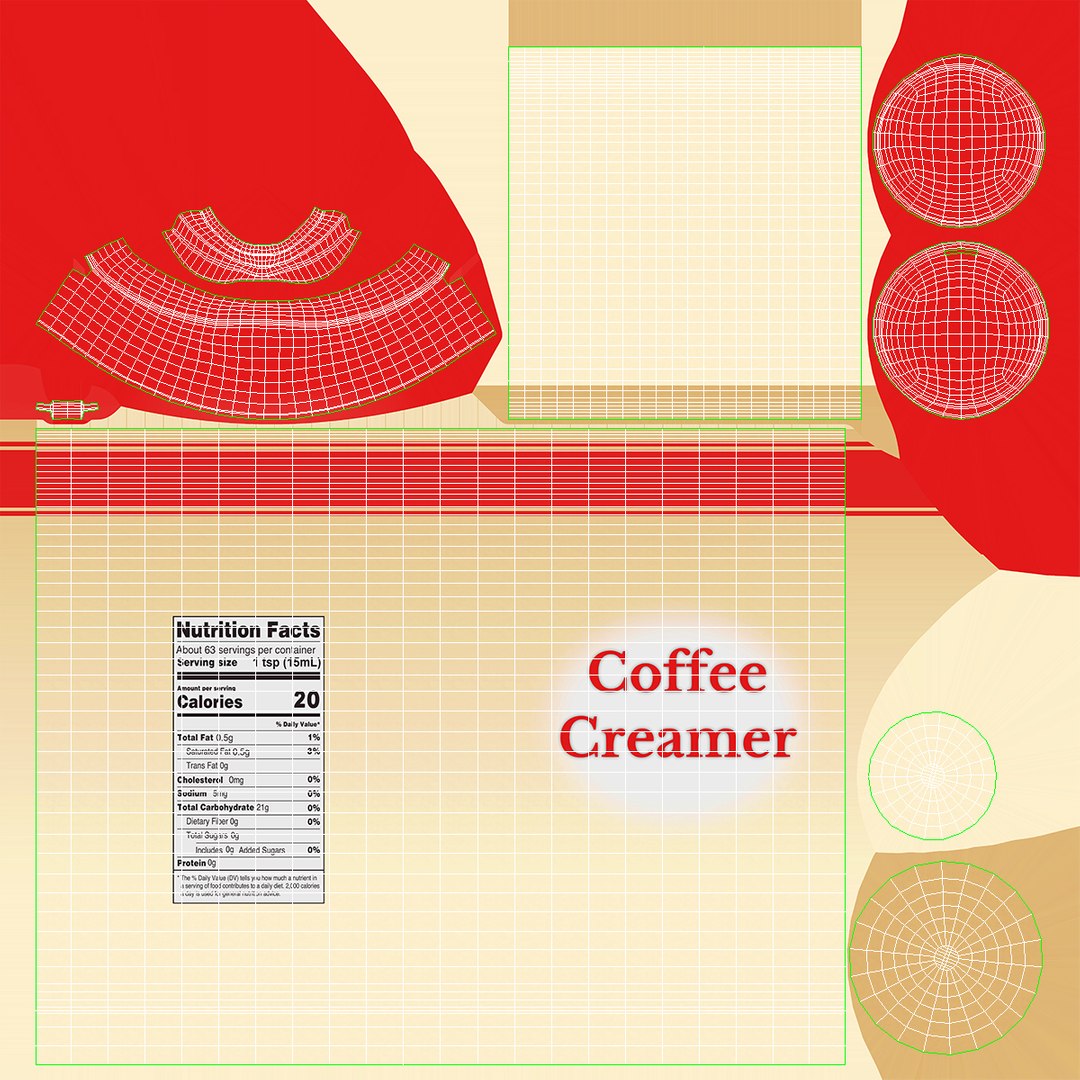 Coffee Creamer Liquid Generic Label 3D Model - TurboSquid 1991496