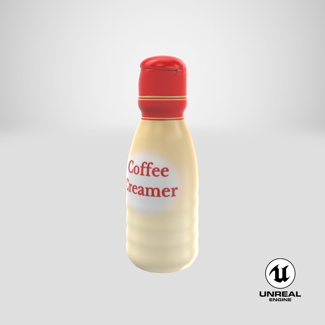 Coffee Creamer Liquid Generic Label 3D model - TurboSquid 1991496