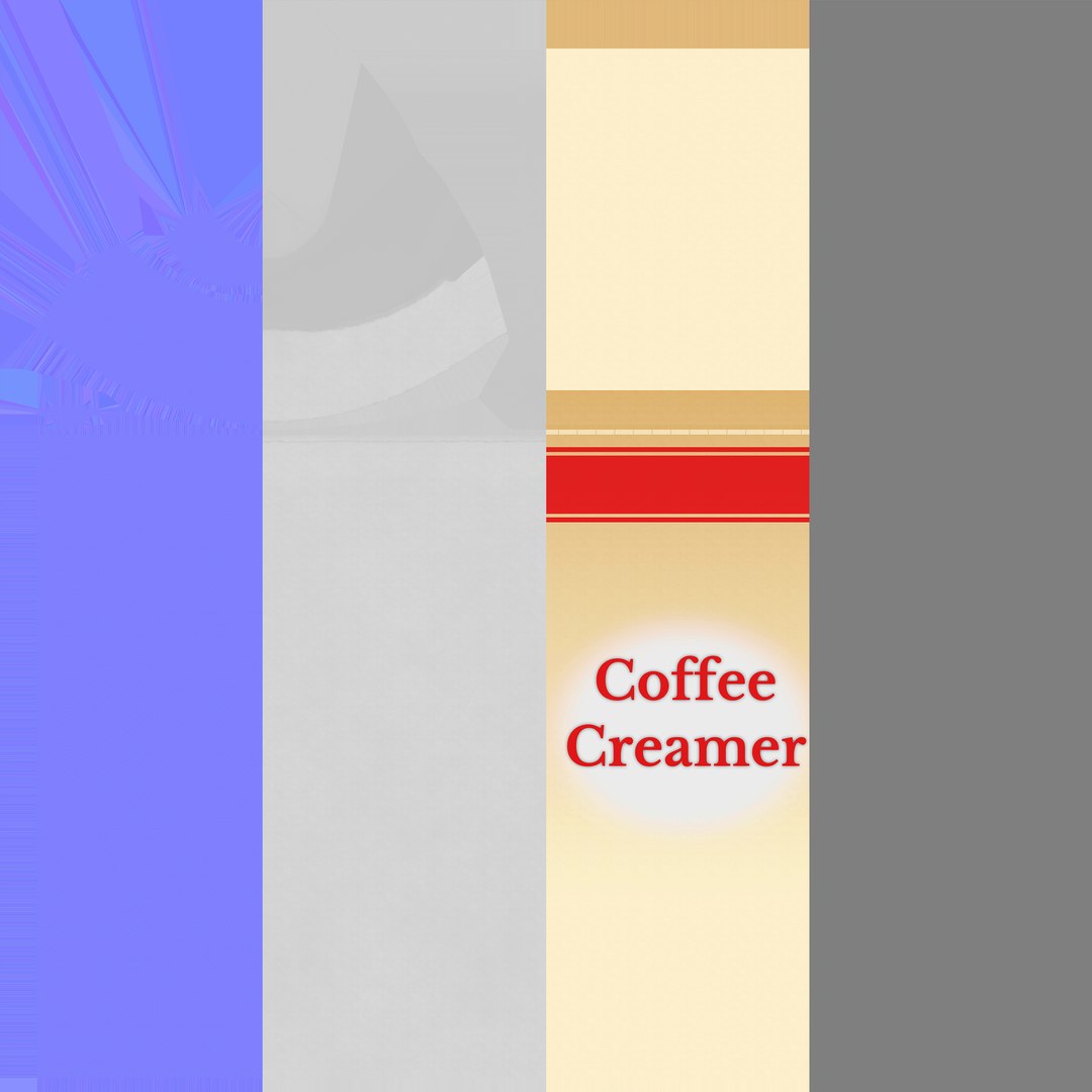 Coffee Creamer Liquid Generic Label 3D Model - TurboSquid 1991496