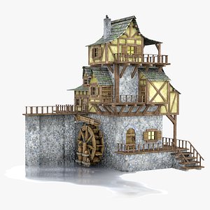 3D Watermill Models | TurboSquid