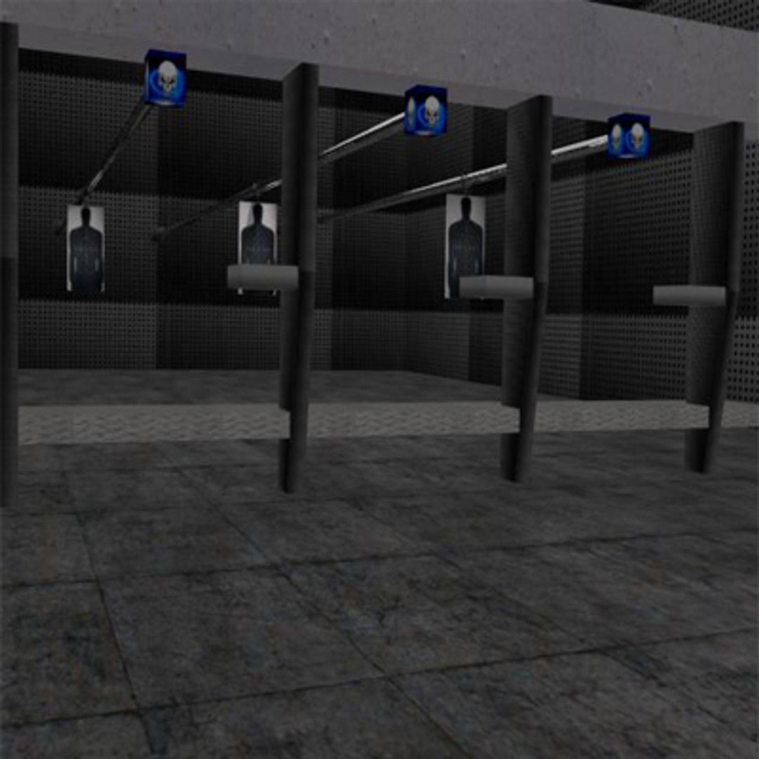 shooting range 3d model