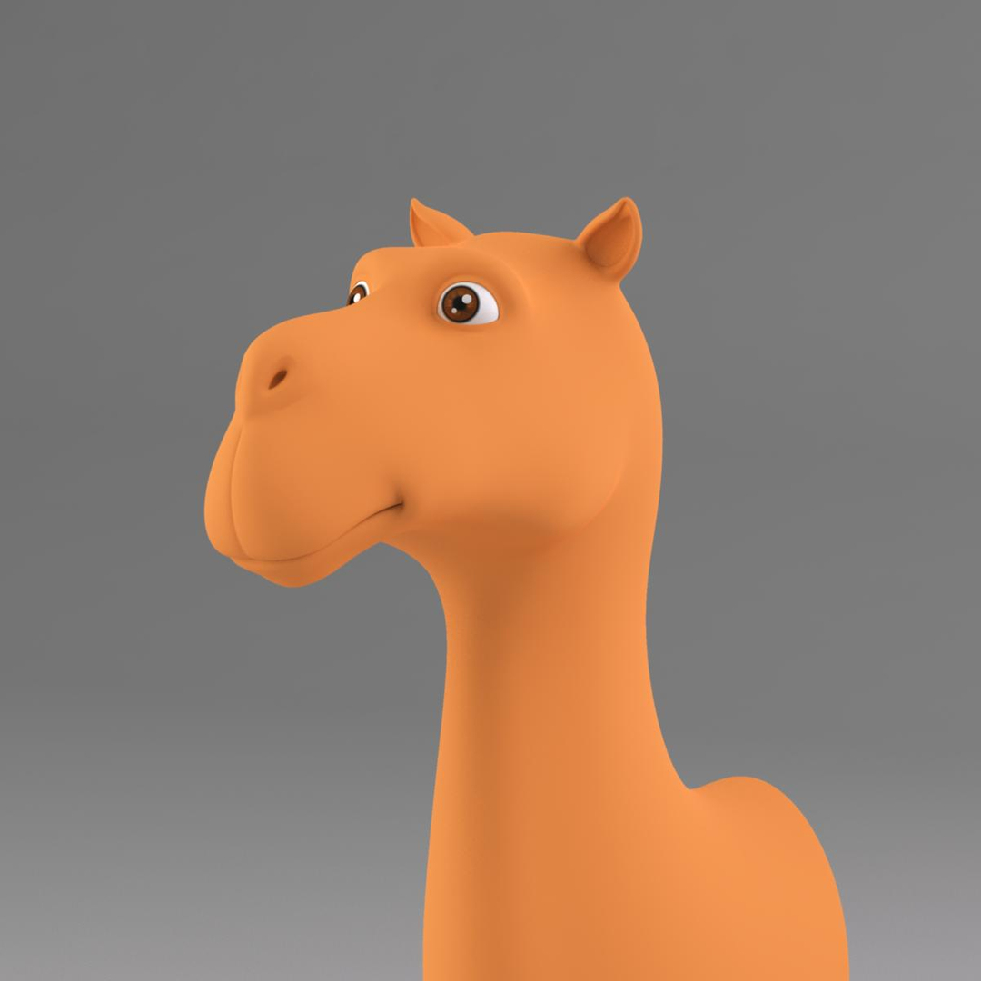 cartoon camel obj
