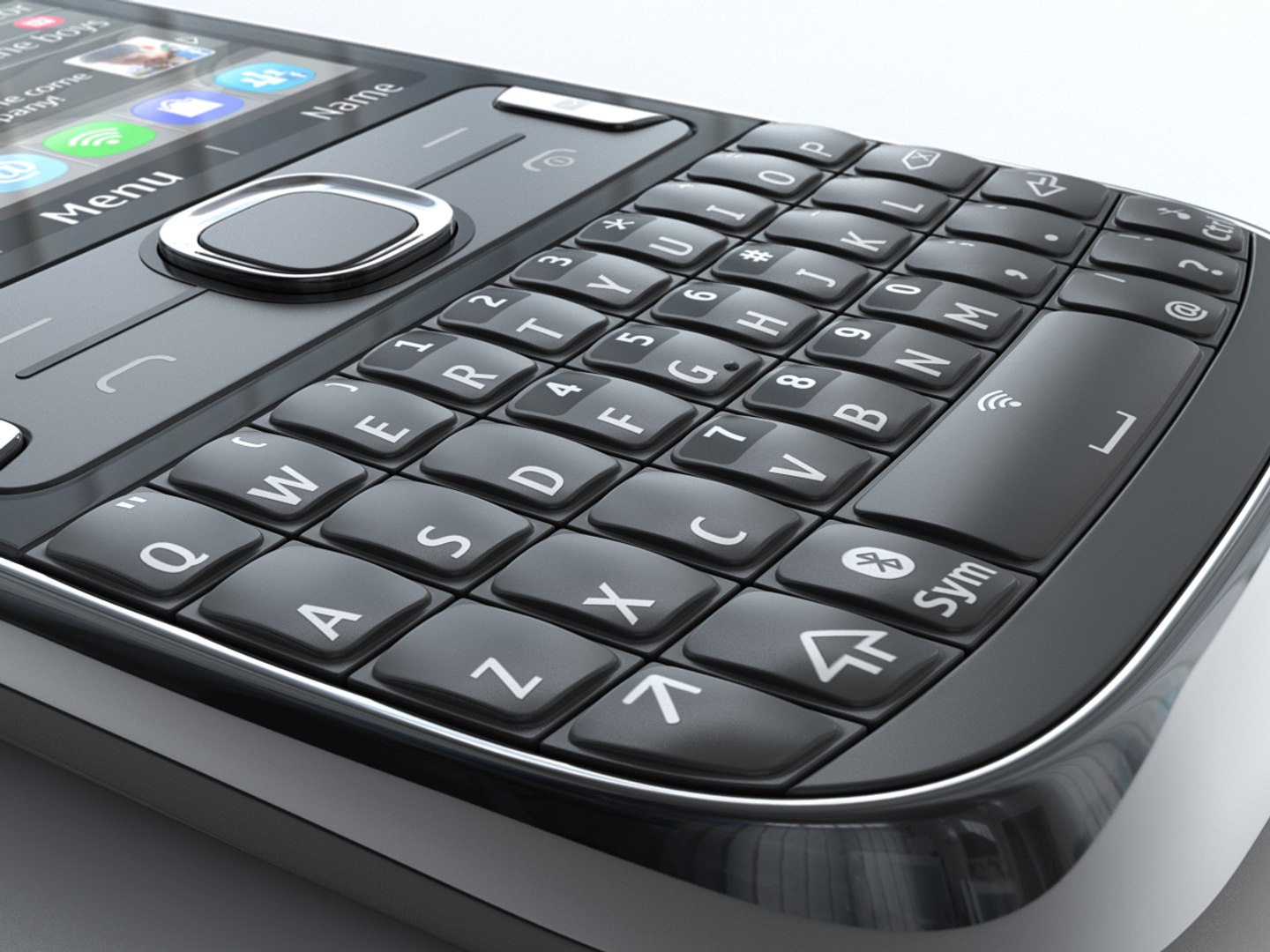 3d Nokia Asha 302 Mobile Phone Model