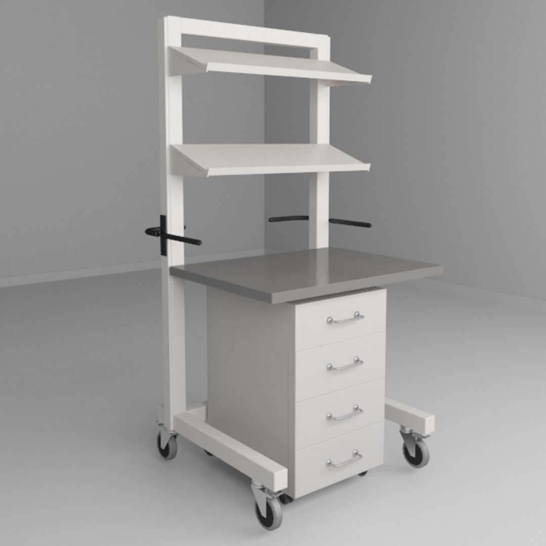 Mobile Height Adjustable Carts 3d Max