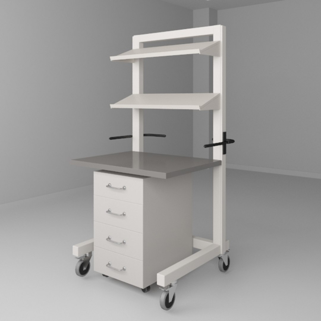 Mobile Height Adjustable Carts 3d Max