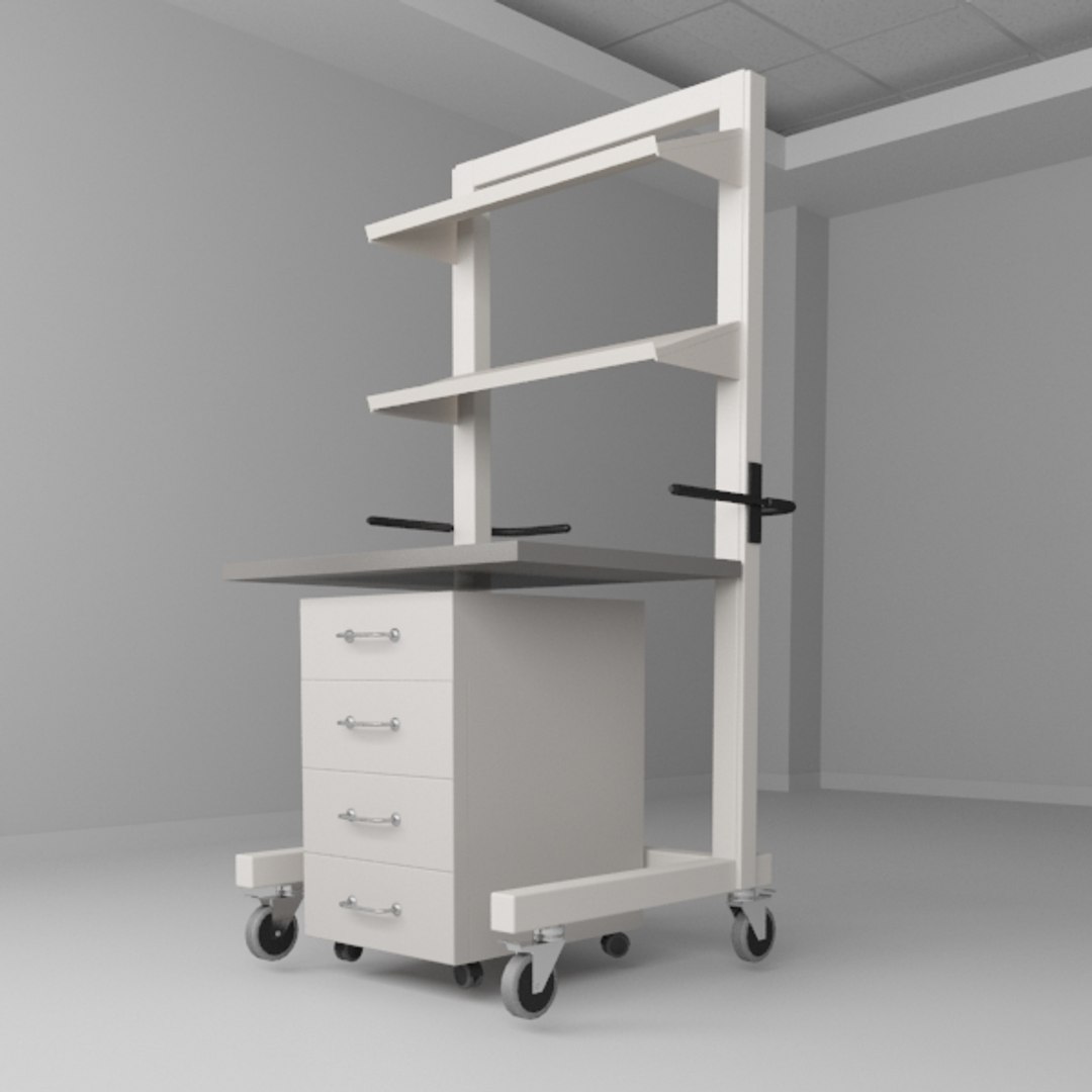 Mobile Height Adjustable Carts 3d Max