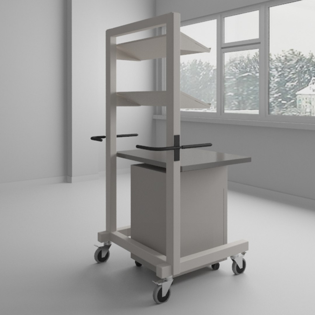 Mobile Height Adjustable Carts 3d Max