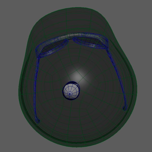 3d model helmet glasses