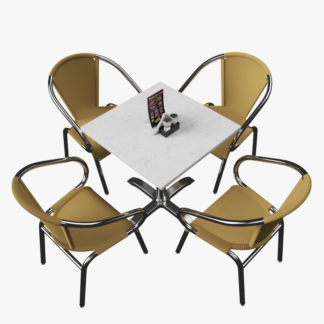 Table Set Model - TurboSquid 1627132