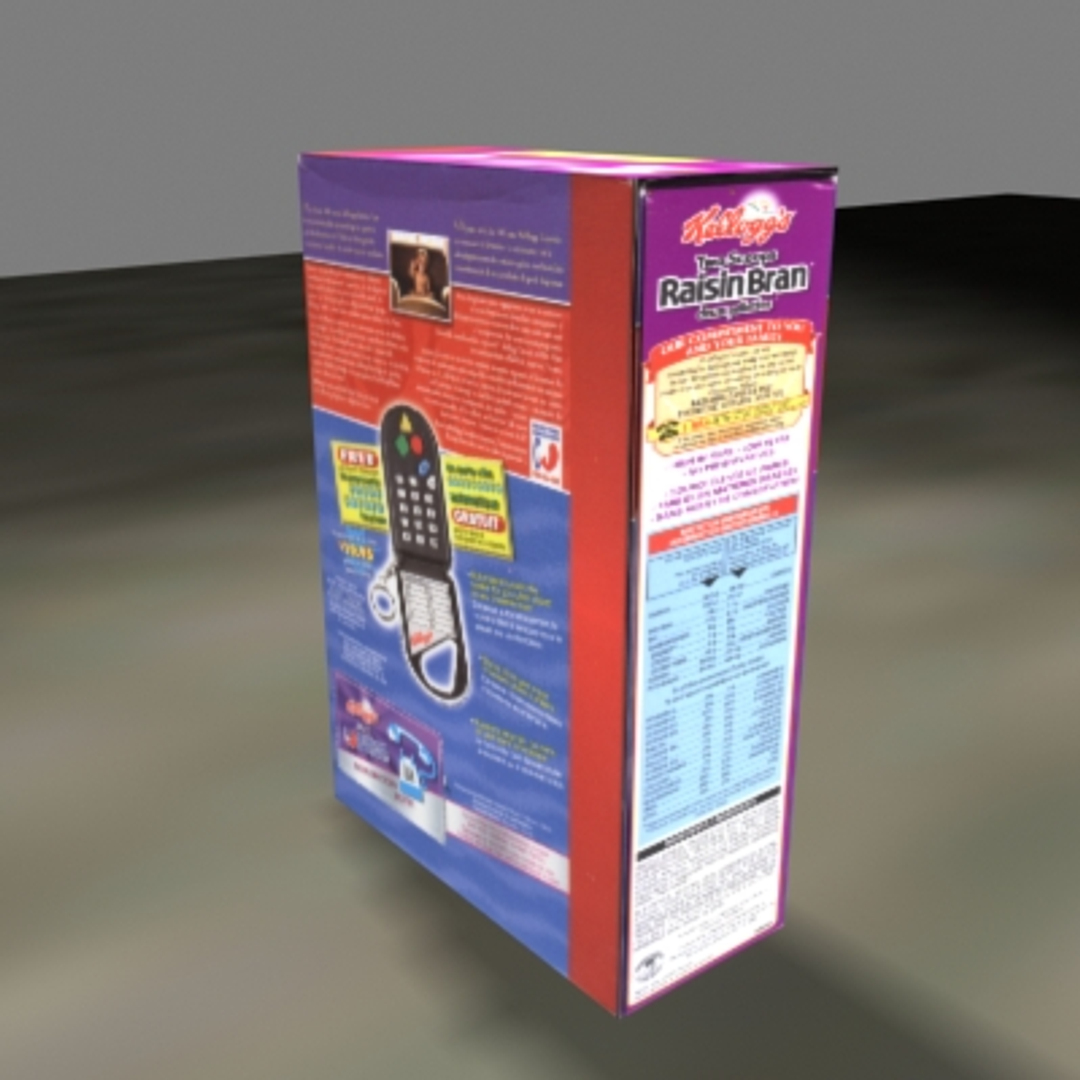 3d cereal box model