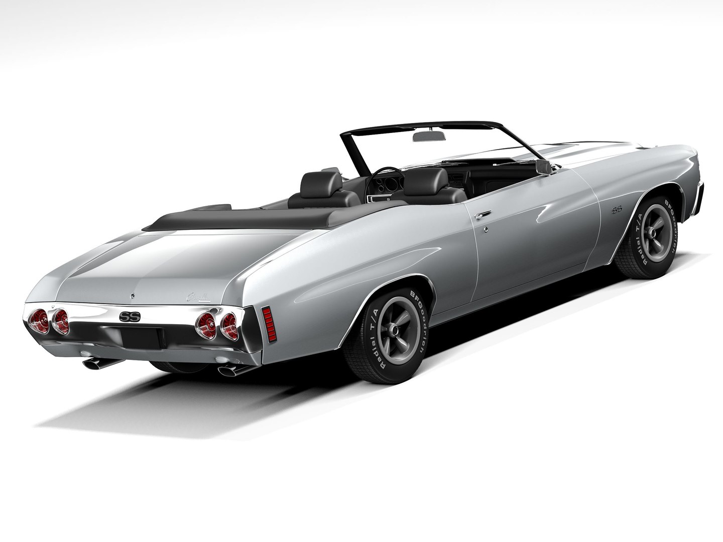 3D Model Chevrolet Chevelle SS Convertible 1971 - TurboSquid 2216506