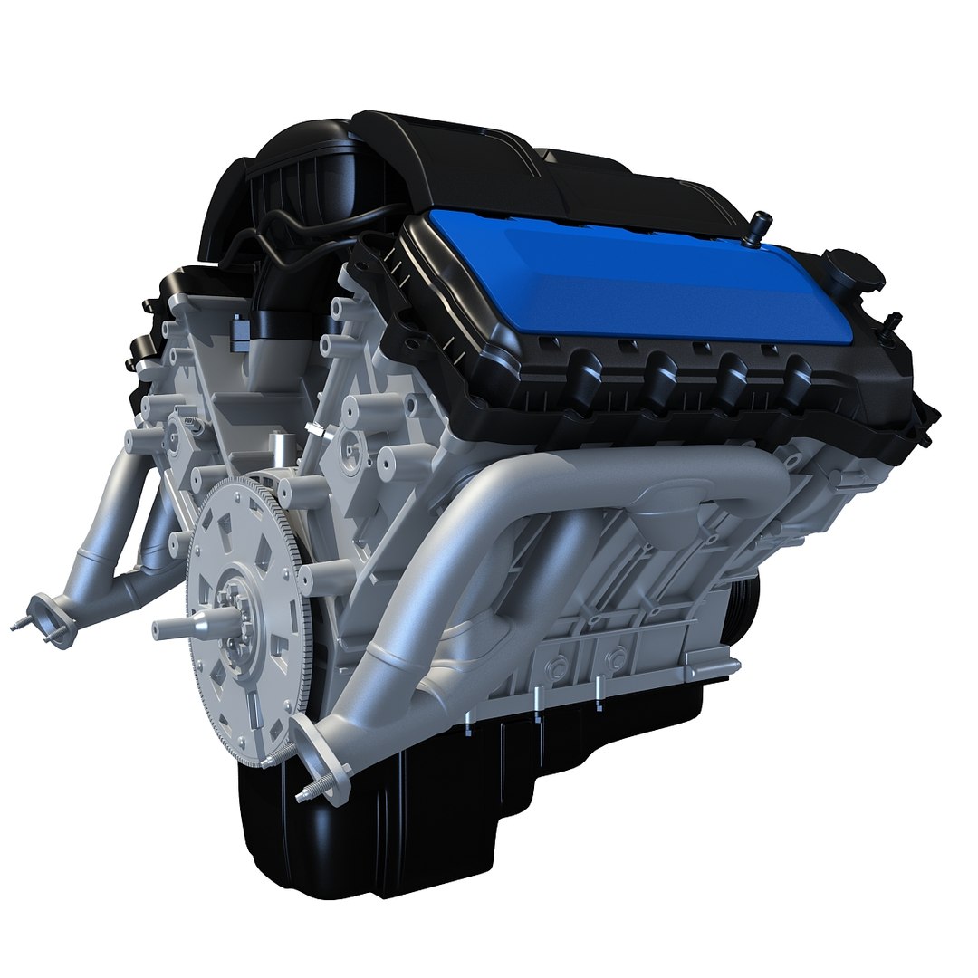 V8 Engine 3d Model