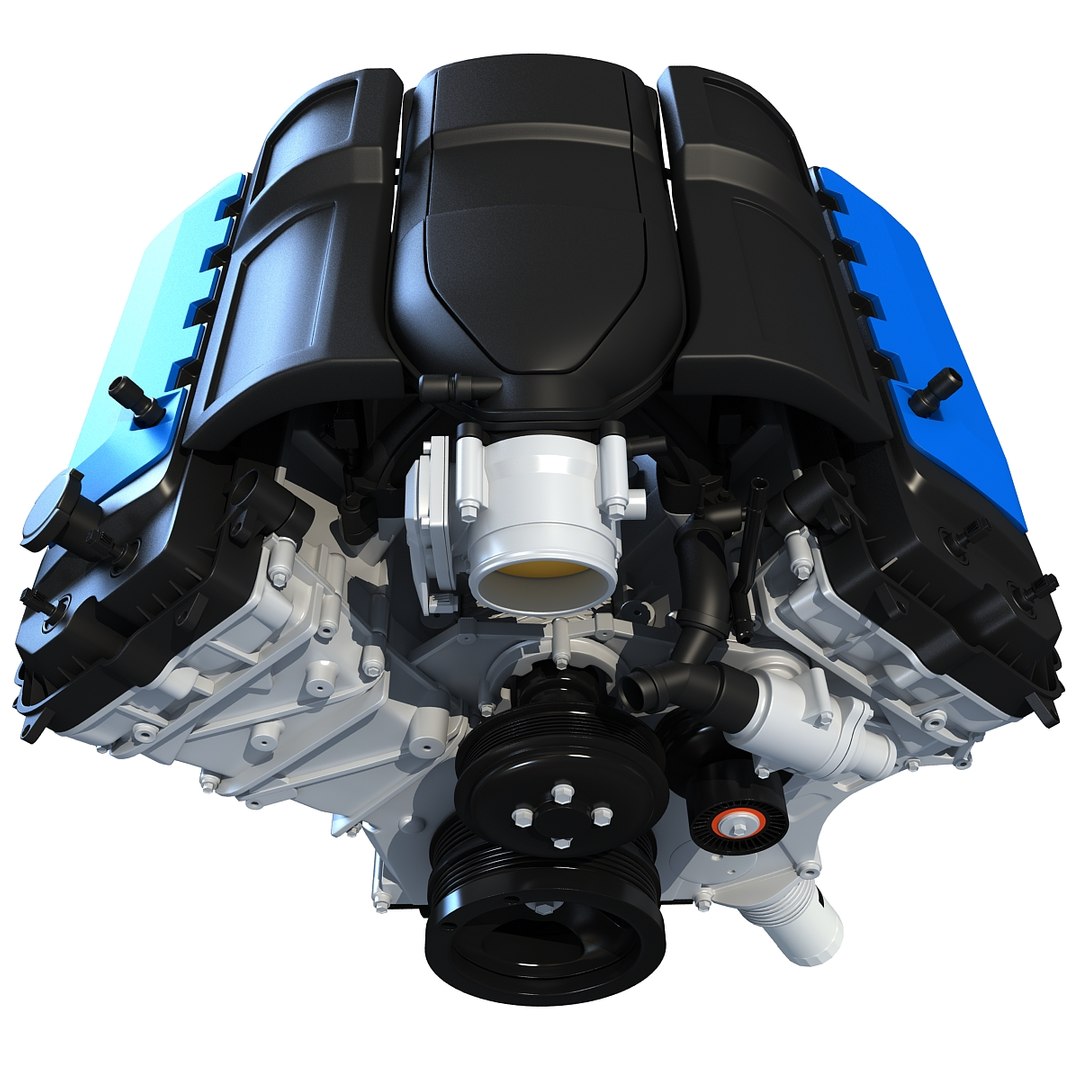 V8 Engine 3d Model