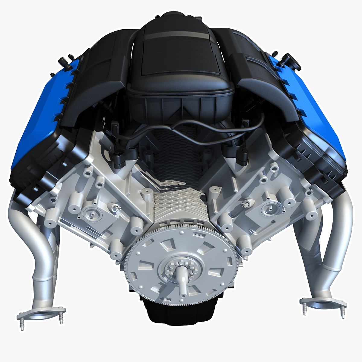v8 engine 3d model