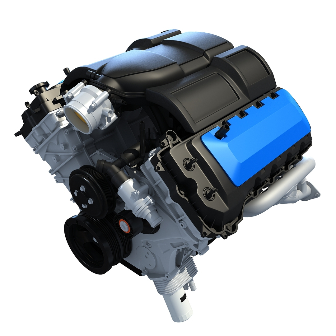 V8 Engine 3d Model