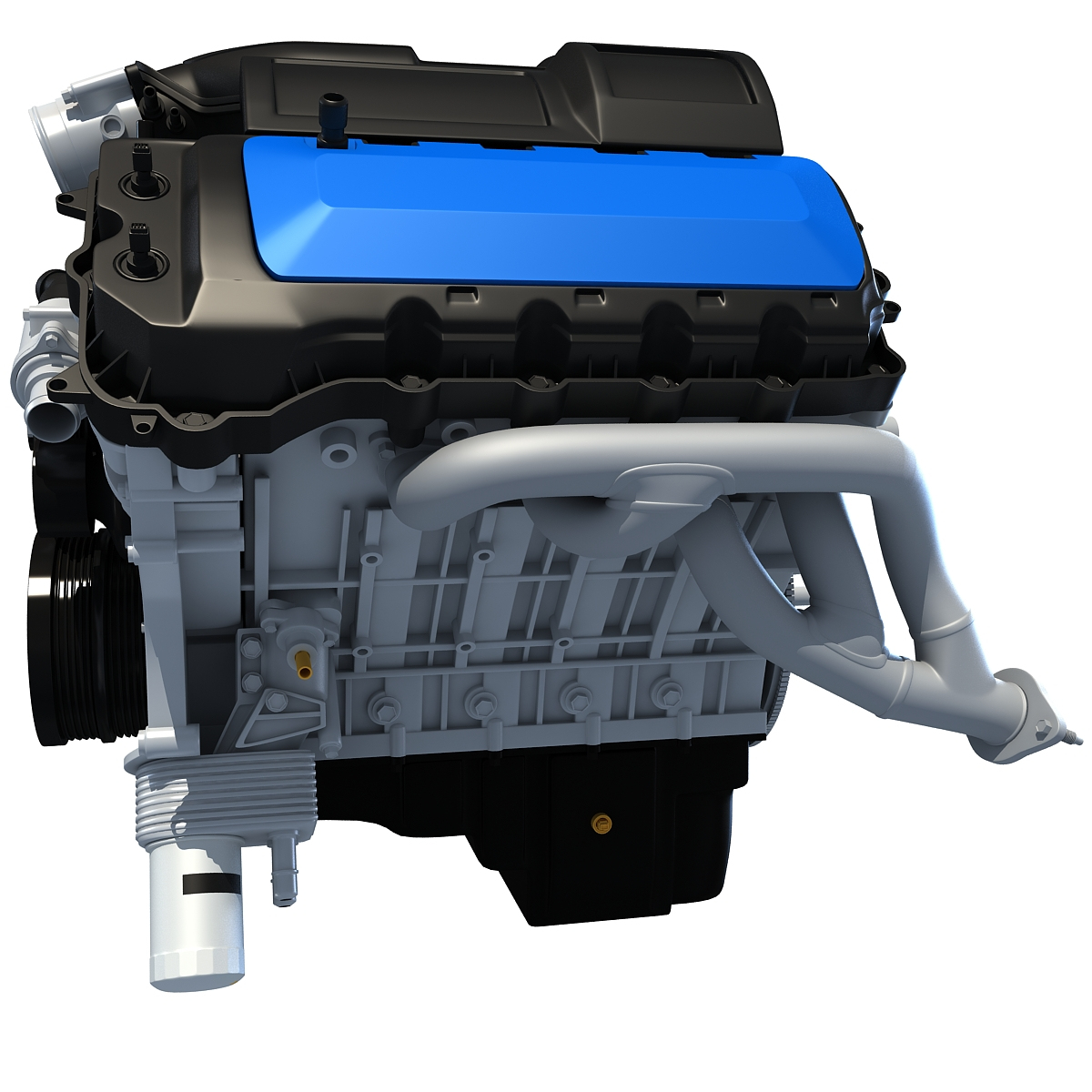 v8 engine 3d model
