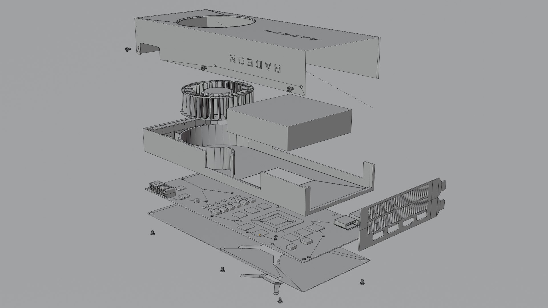 AMD Radeon 5700 3D Model - TurboSquid 2036891