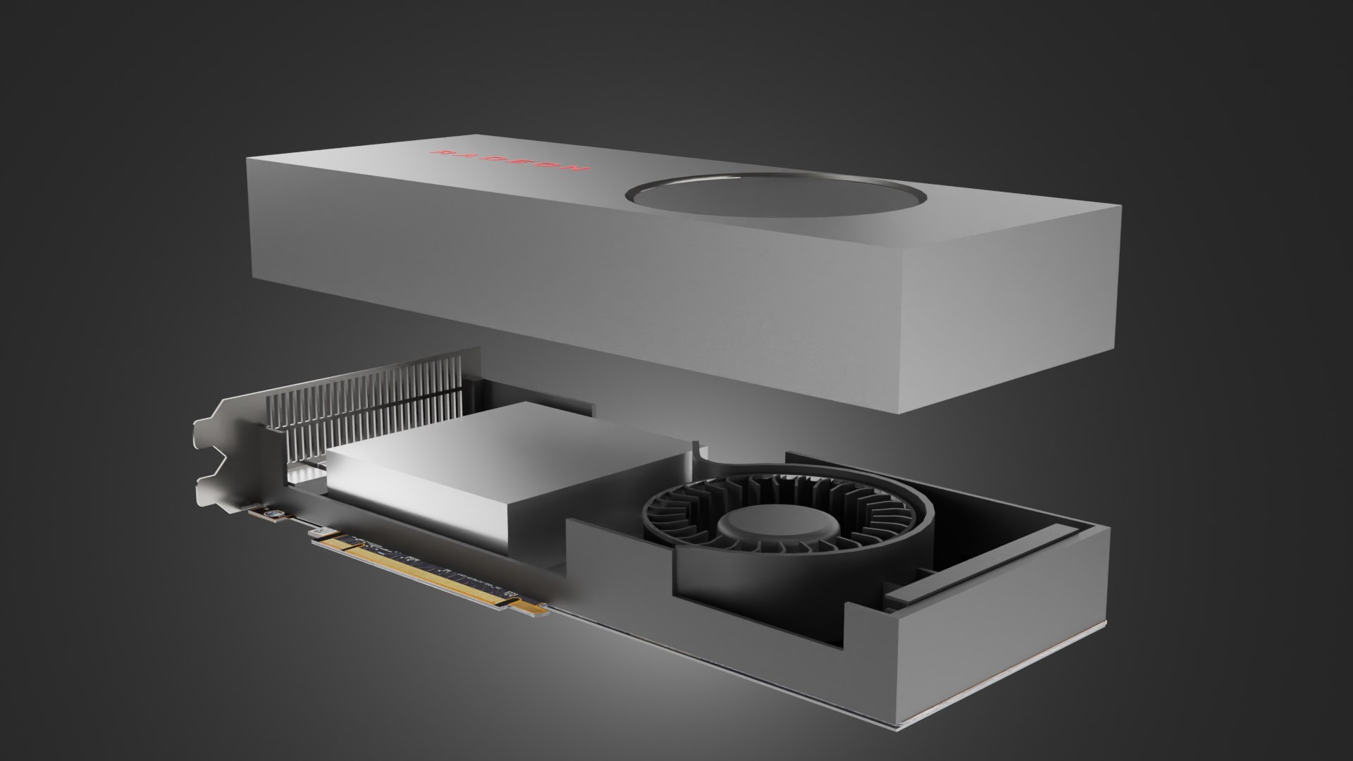 AMD Radeon 5700 3D Model - TurboSquid 2036891