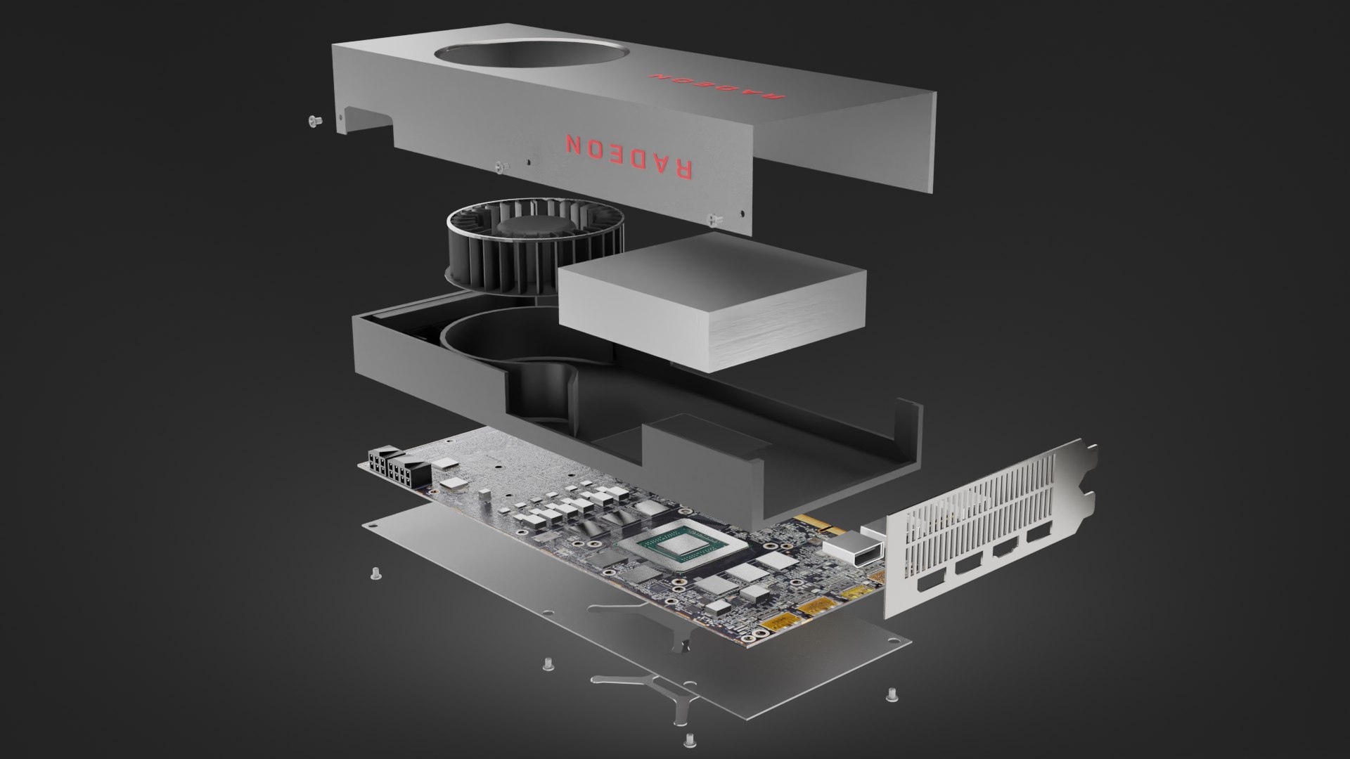 AMD Radeon 5700 3D Model - TurboSquid 2036891