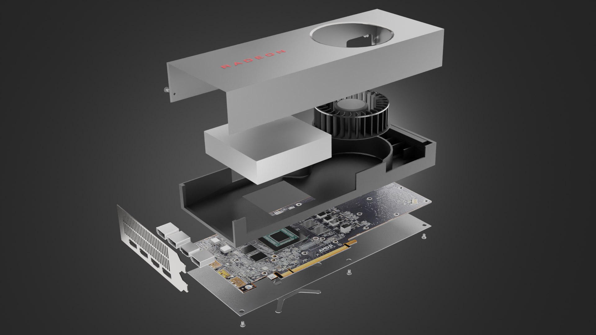 AMD Radeon 5700 3D Model - TurboSquid 2036891