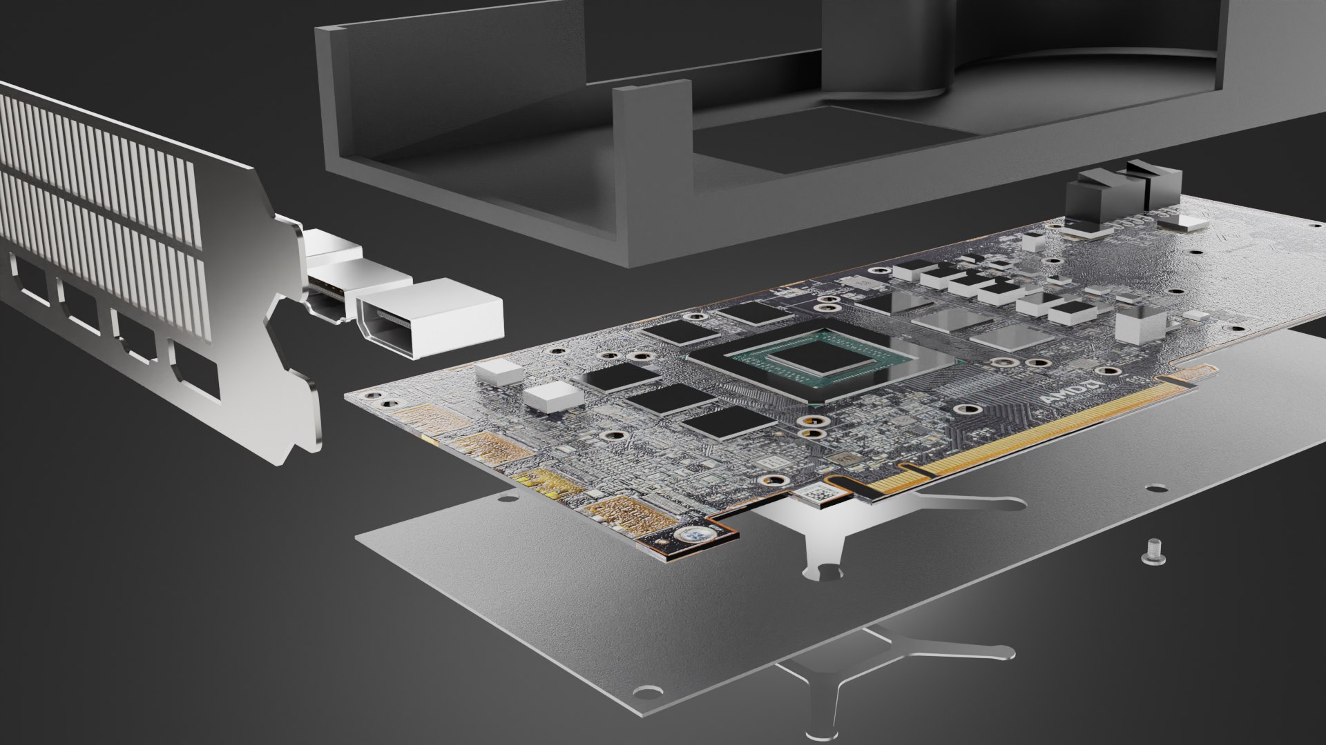 AMD Radeon 5700 3D Model - TurboSquid 2036891