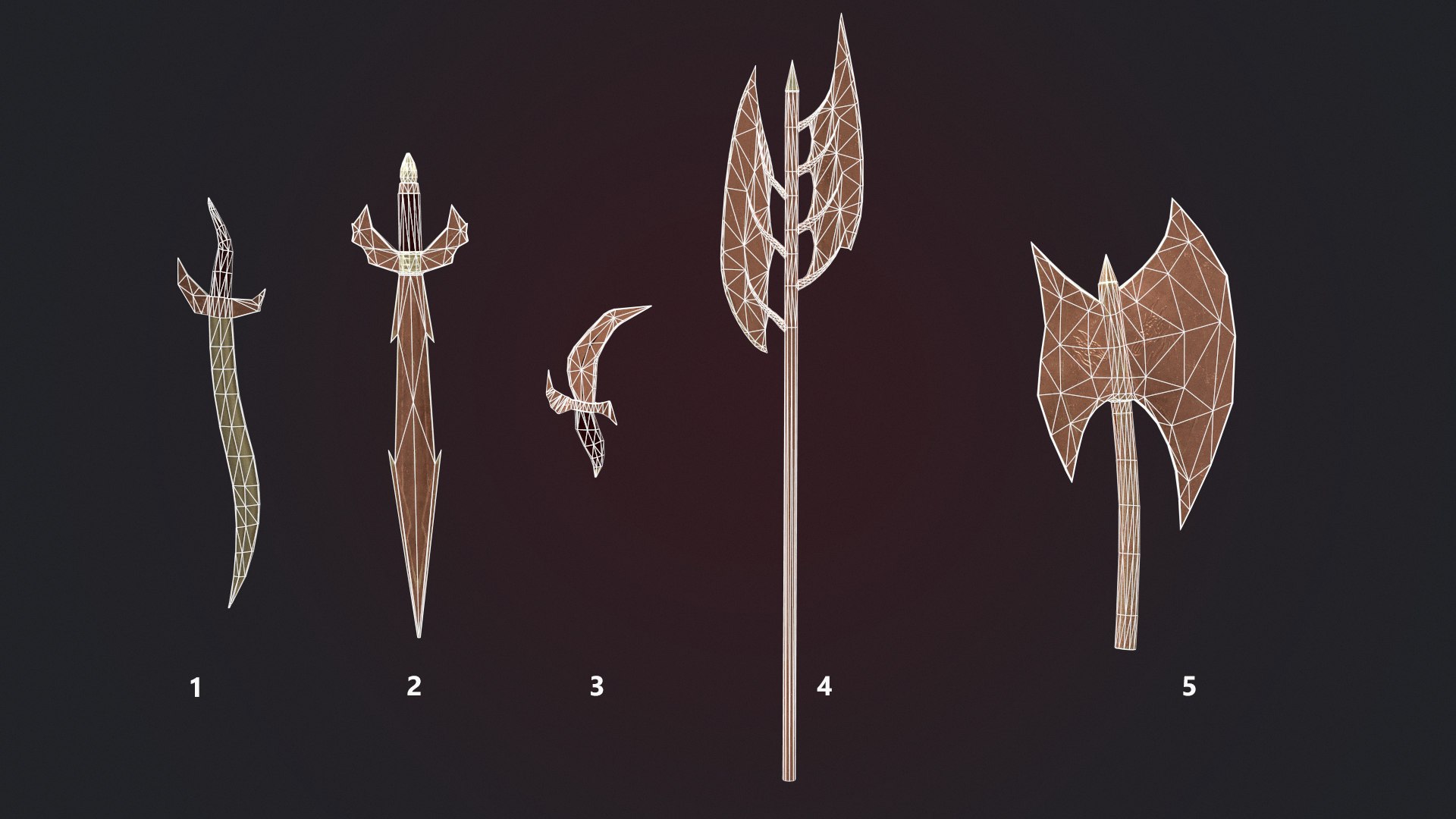 3D model Dragon Bronze Weapons Game Ready PBR - TurboSquid 1765344