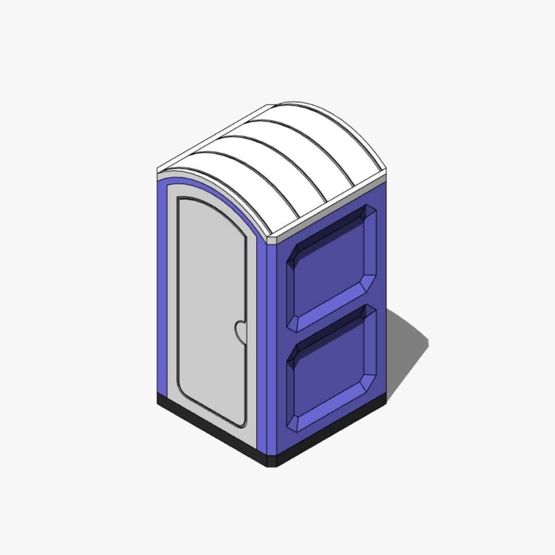 3D Portable Toilet - Revit Family model - TurboSquid 1823138