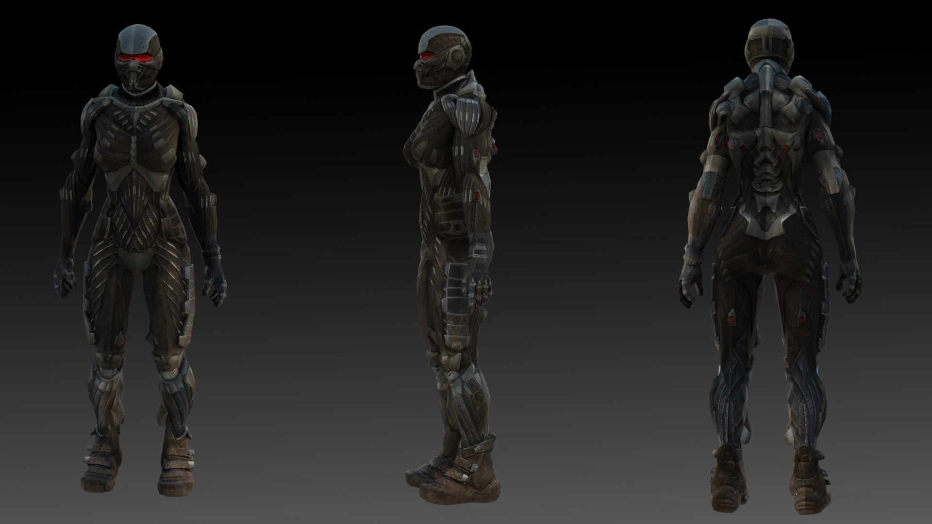 3D Model Crysis Nanosuit Female Version3D Model High-Quality Rigged ...