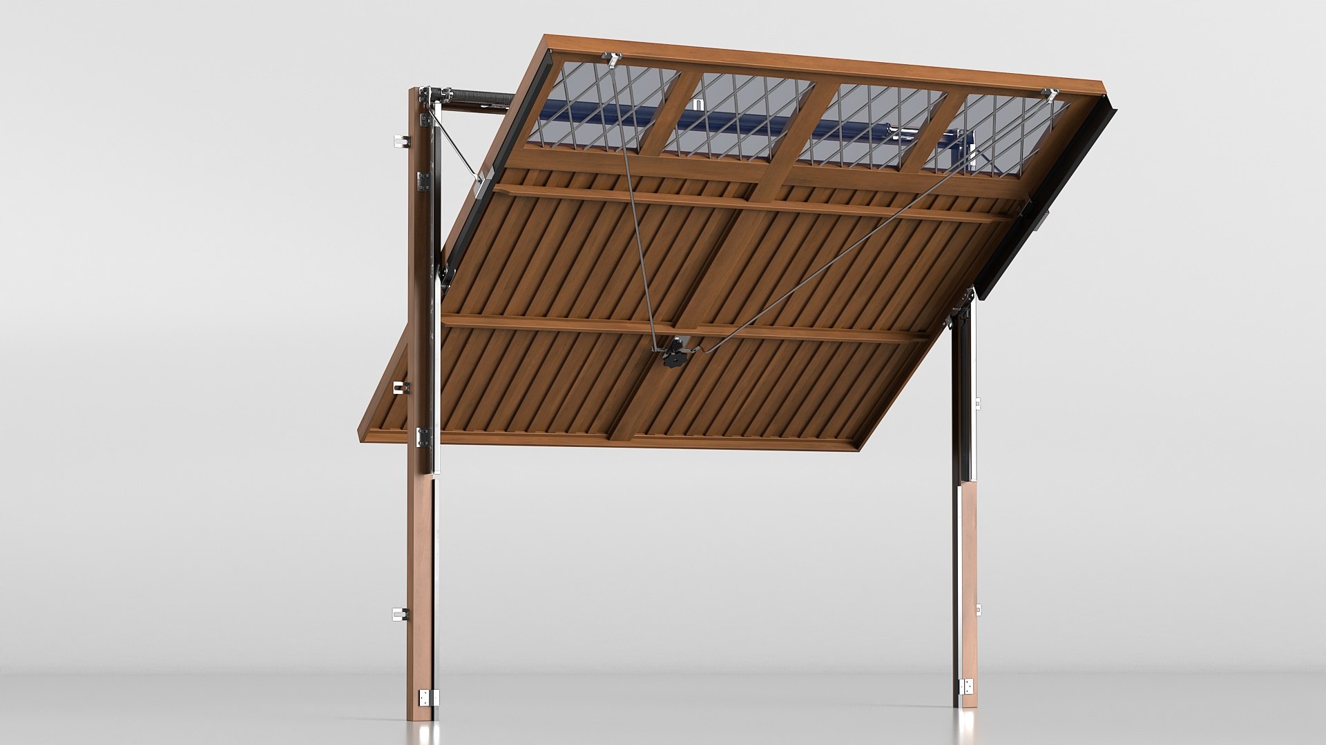 3D Double Garage Door With Windows Rigged For Maya - TurboSquid 2340804
