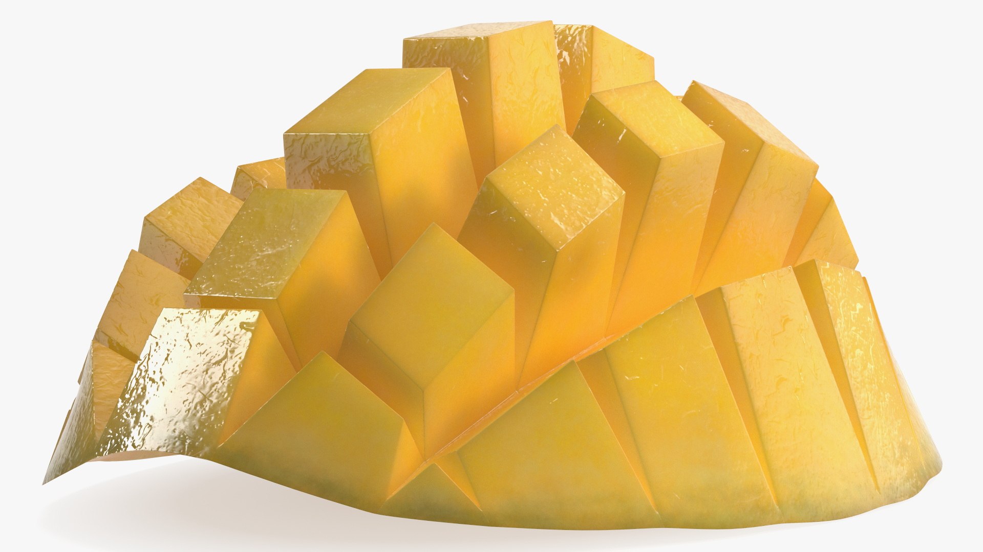 3D Mango Squares Yellow Model - TurboSquid 2108362