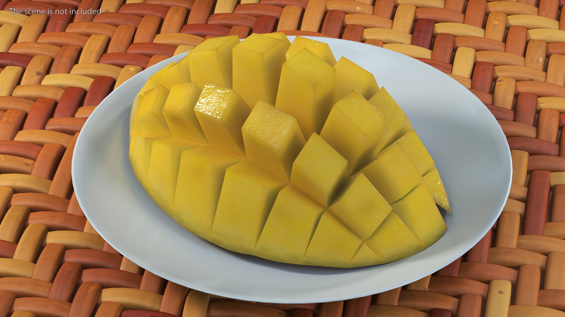 3D Mango Squares Yellow Model - TurboSquid 2108362