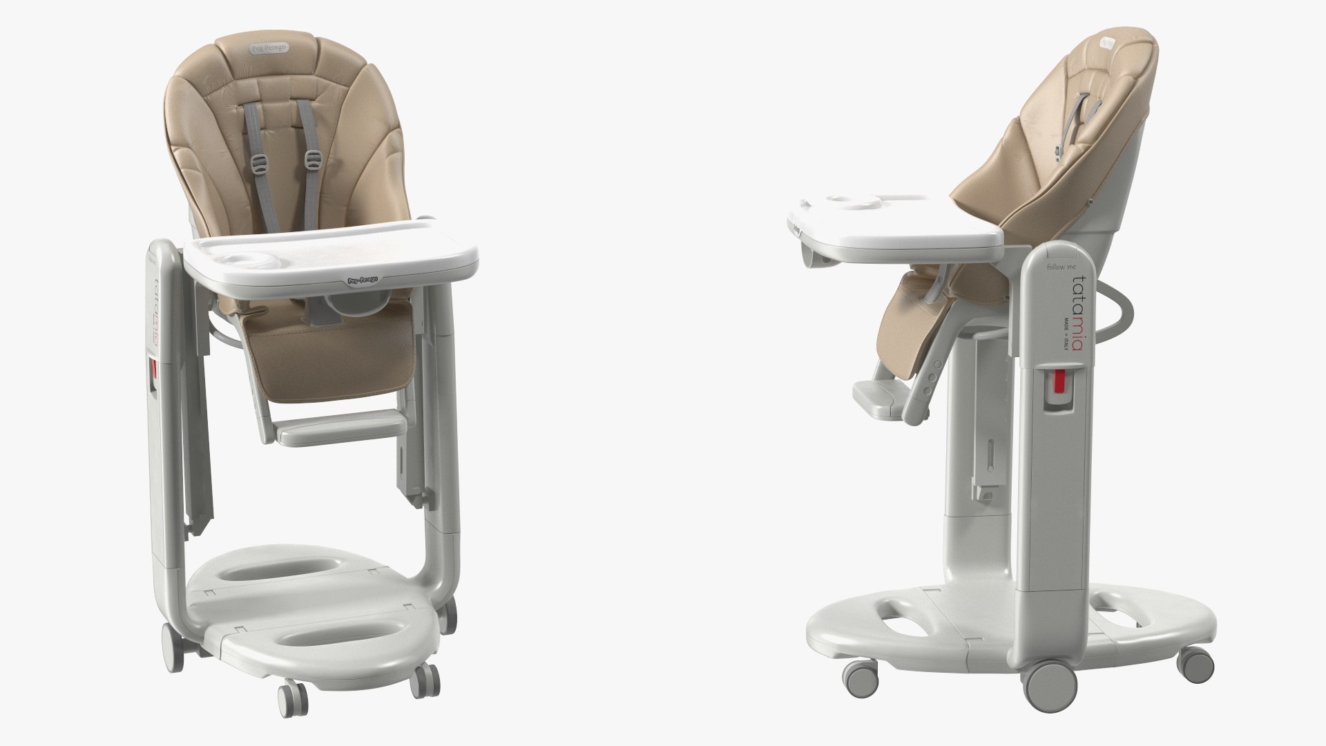 3D Folding Peg Perego Baby High Chair Vertical Beige model - TurboSquid ...