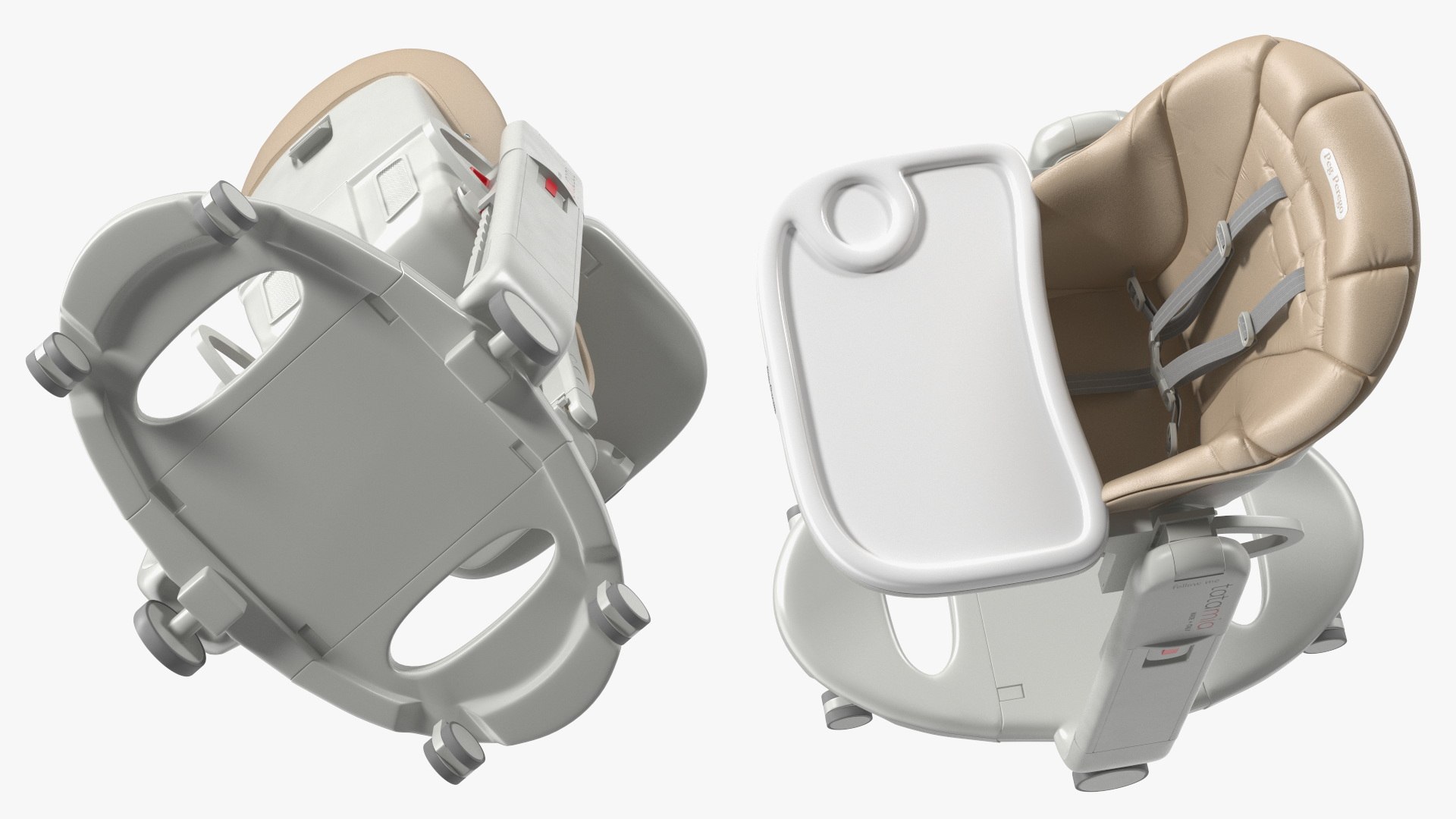 3D Folding Peg Perego Baby High Chair Vertical Beige model - TurboSquid ...