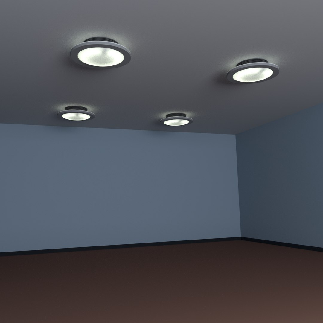3D ceiling light office fluorescent model - TurboSquid 1150561