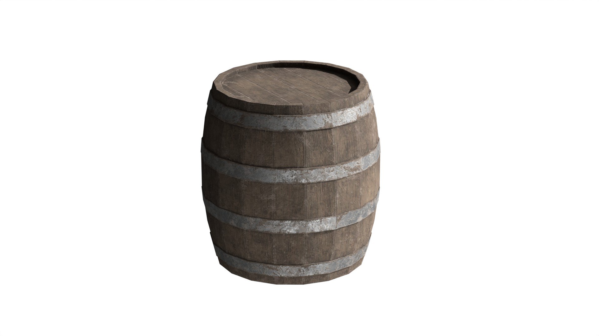 3D Old Wooden Barrel - TurboSquid 2005247